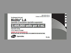 Bicillin L-A 4ML of 2400000UNIT/4ML : Coupons & Prices - Rx.com